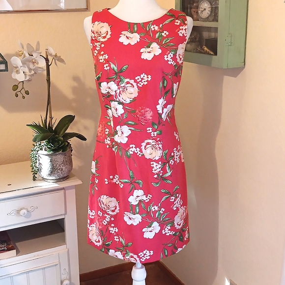 Alyx | Dresses | Alyx Dress With Floral Design In Coral And Olive ...